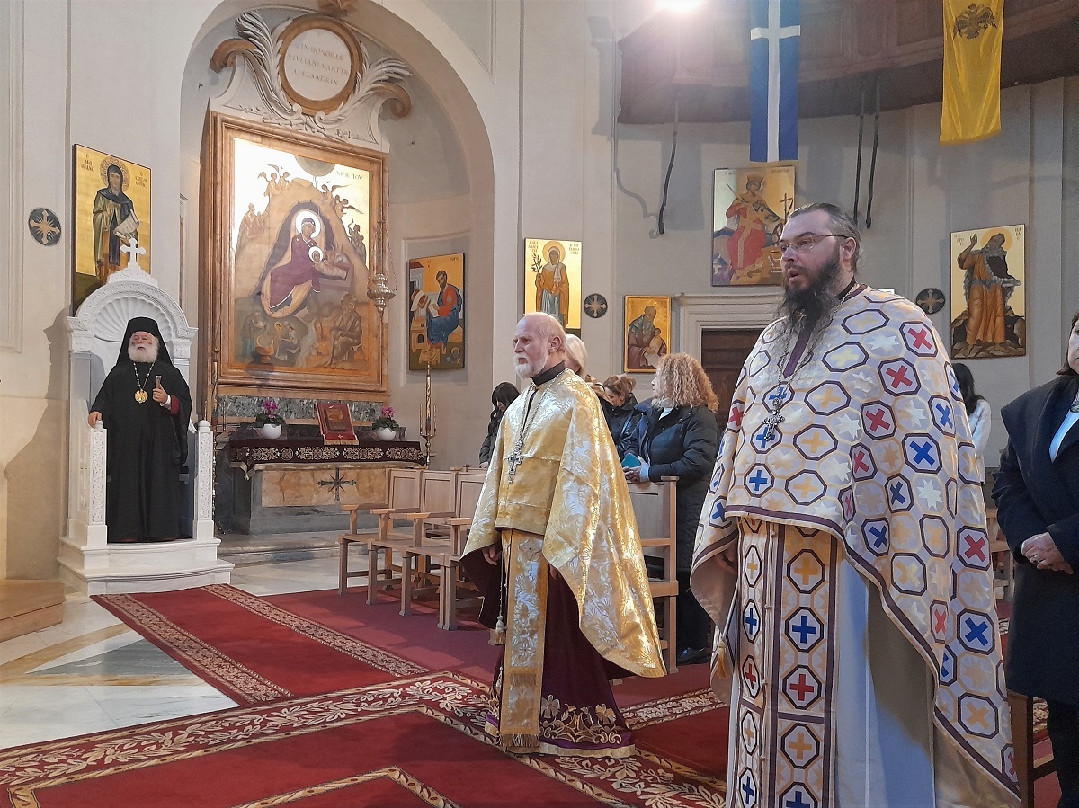 Ο ΠΑΤΡΙΑΡΧΗΣ ΑΛΕΞΑΝΔΡΕΙΑΣ ΣΤΟΝ ΝΑΟ ΤΟΥ ΑΓΙΟΥ ΘΕΟΔΩΡΟΥ ΡΩΜΗΣ ...