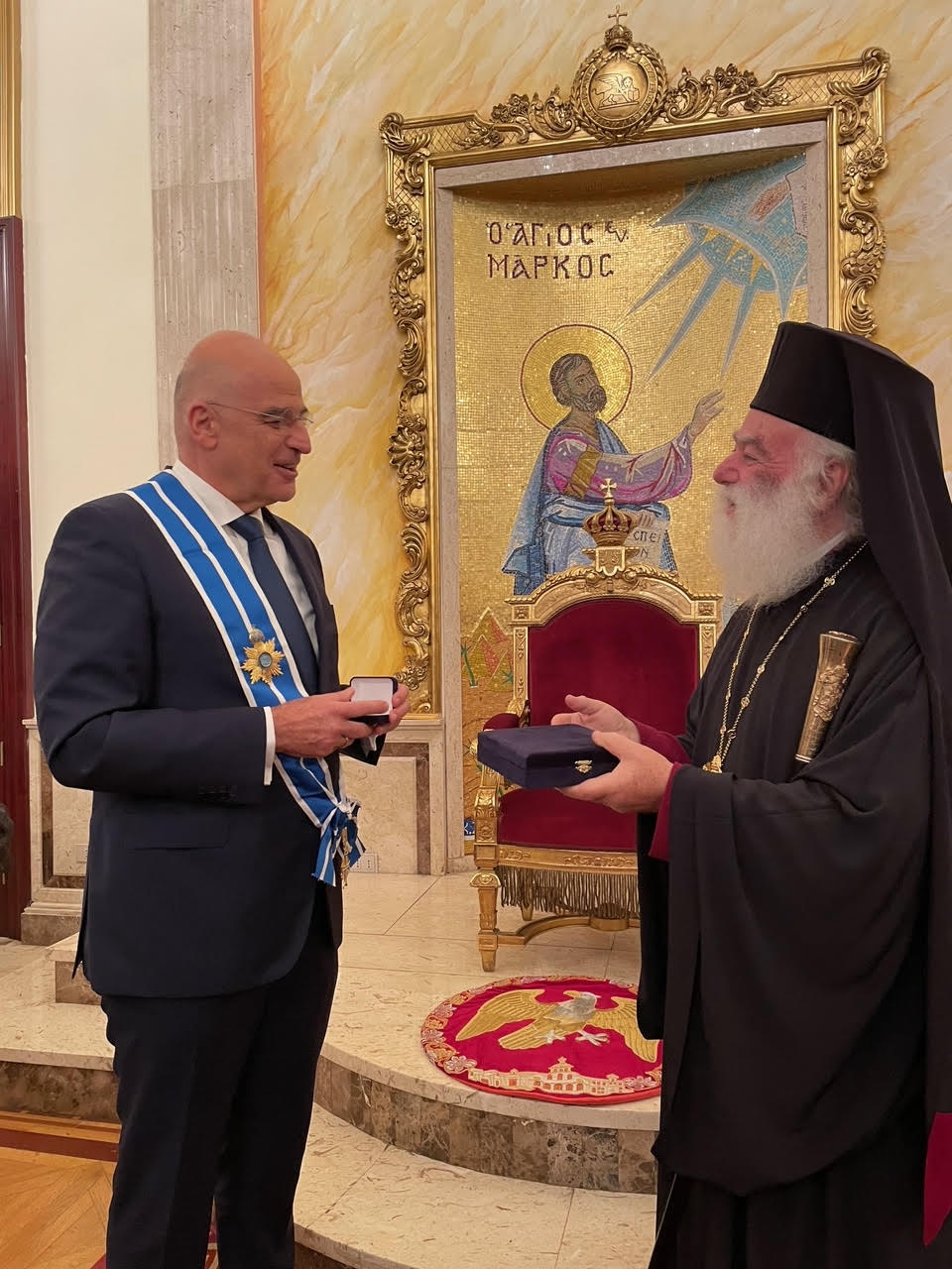 ΕΠΙΣΚΕΨΗ ΤΟΥ ΥΠΟΥΡΓΟΥ ΕΘΝΙΚΗΣ ΑΜΥΝΗΣ ΤΗΣ ΕΛΛΑΔΟΣ ΣΤΟΝ ΜΑΚ. ΠΑΤΡΙΑΡΧΗ ...